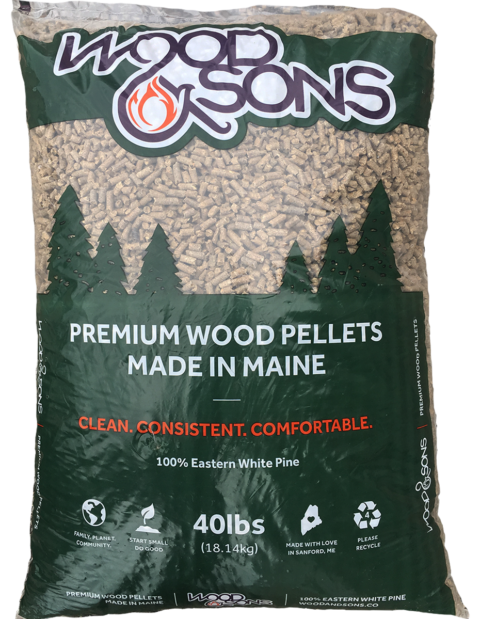 Wood & Sons Premium Softwood Pellets (1 Ton) | North Atlantic Fuels